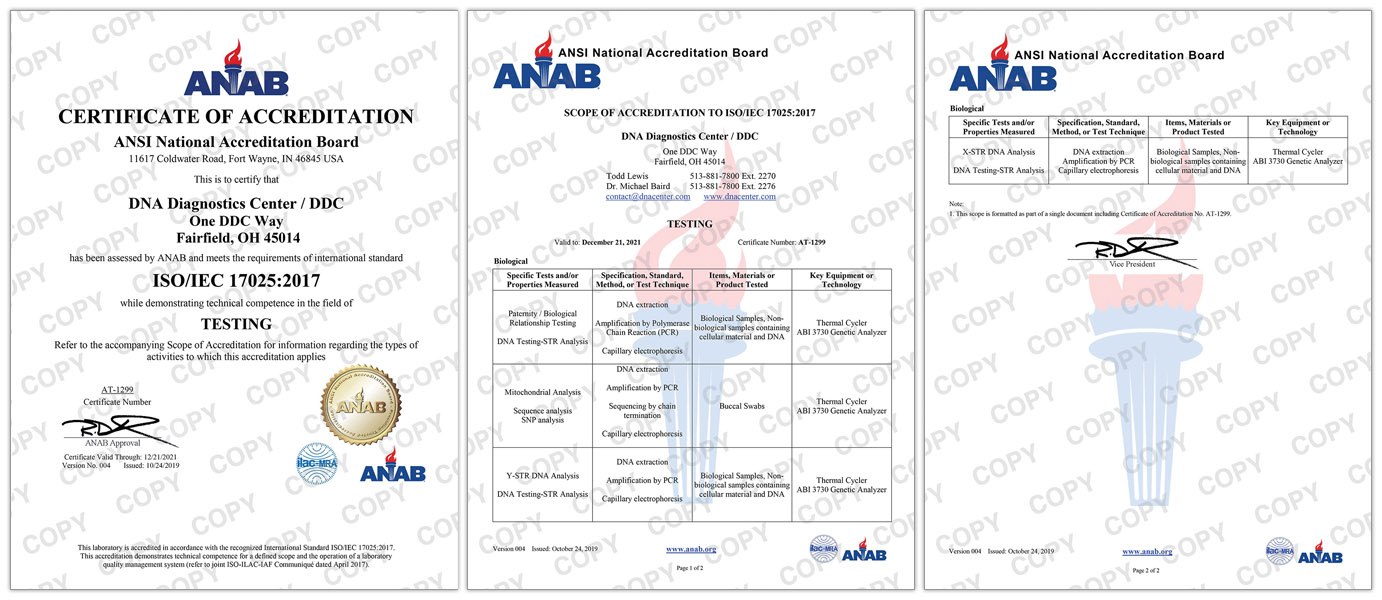 Accreditaties & certificeringen van ons laboratorium | DNA-test.nl
